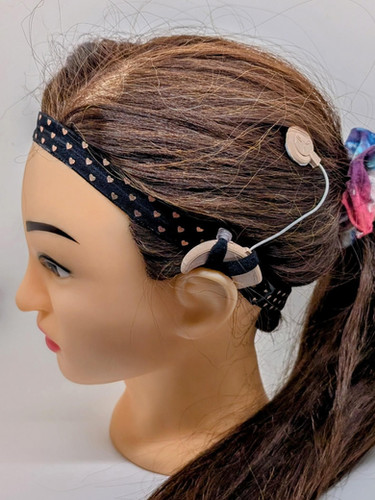 Beige or black headbands for cochlear implants , hearing aid | Michela ...