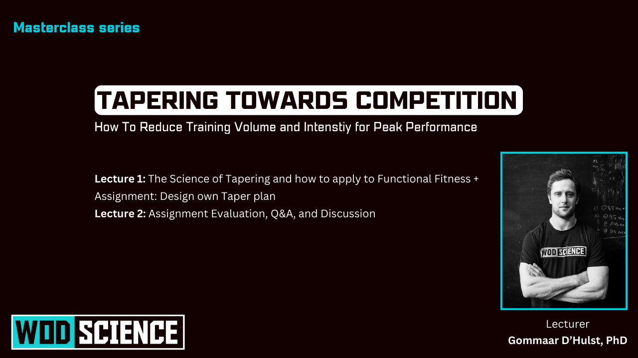 Tapering Towards Competition | Wodscience
