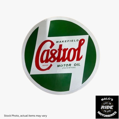 Castrol large round sticker | Malcsmotorbikespares