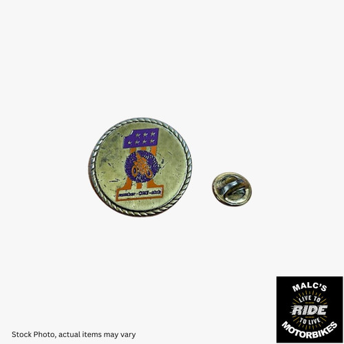 Number One - Pin Badge | MalcsmotorbikesparesInStock