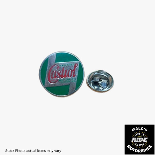 Castrol Classic Oil Pin Badge | MalcsmotorbikesparesInStock