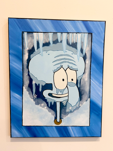 Frozen Squidward, Canvas Print | Mysite