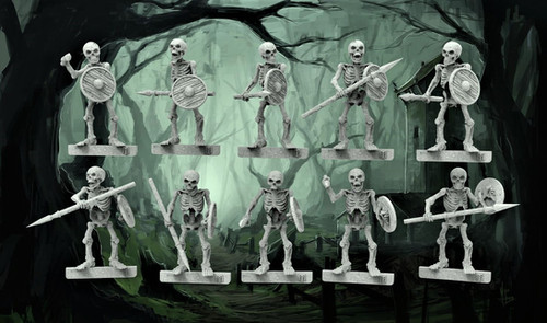 BMT Skeleton Spearman 28mm X10 | 3D KINGDOMS