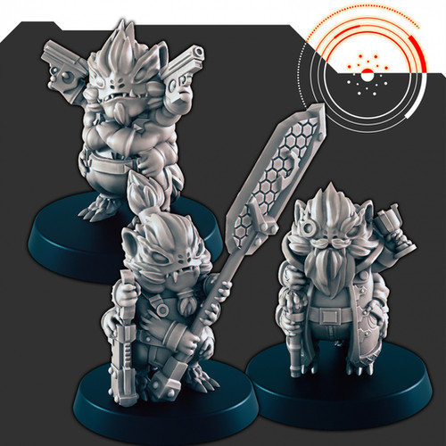 EC3D IGNIS QUADRANT Fuzzy Aliens X3 | 3D KINGDOMS