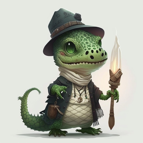 Fantazoor Lizard Chibi Miniature | 3D KINGDOMS