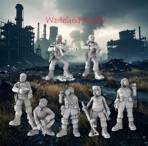 Stormforge Miniatures Radiation Zone Bandits X7 28mm | 3D KINGDOMS