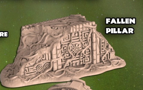 Aztec Ruins Large fallen Pillar 28mm | 3D KINGDOMS