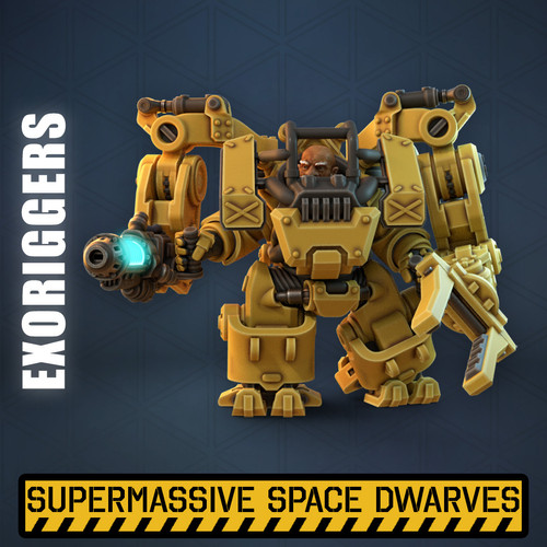 Treadhead Rad Supermassive Space Dwarves Exo Rigger X1 28mm | 3D KINGDOMS