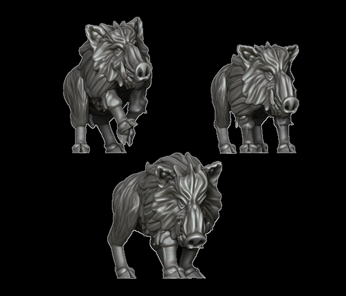 Infernal Miniatures Wild Boar X6 28mm | 3D KINGDOMS