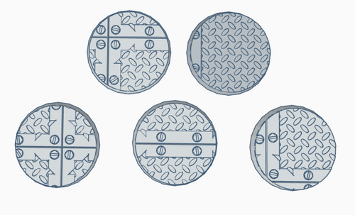 Industrial round Bases. Various sizes | 3D KINGDOMS