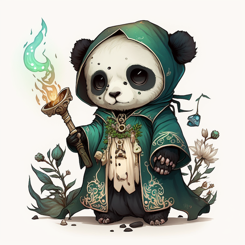 Fantazoor Panda Chibi Miniature | 3D KINGDOMS