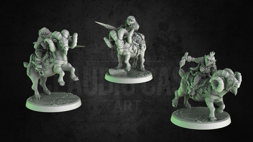 Claudio Casini X3 Halfling Raid Goats 28mm | 3D KINGDOMS