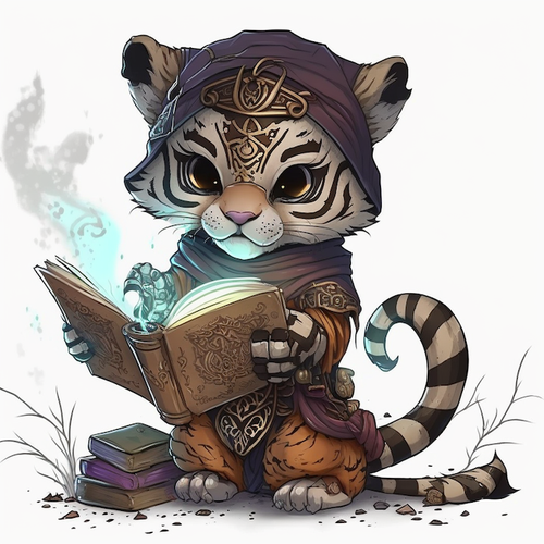 Fantazoor Tiger cub Chibi Miniature | 3D KINGDOMS