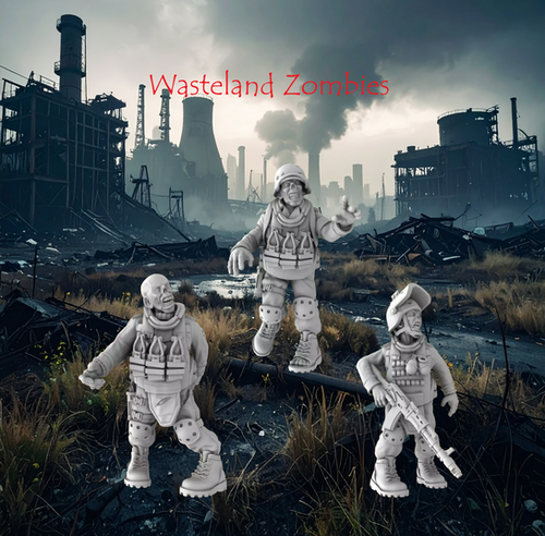 Stormforge Miniatures Radiation Zone Zombies X6 28mm | 3D KINGDOMS