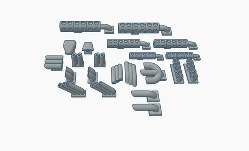 Exhaust Engine Scoop set 28mm | 3D KINGDOMS