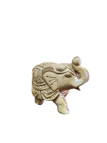 Wooden Elephant Trunk Up 3 Inches | Mani Craft
