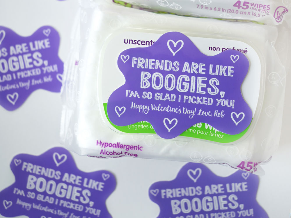 DIY Boogie Wipe Valentines & Printable Tag