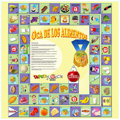 Tapetijuego oca de los alimentos (2m x 2m) | Educatodo Colima