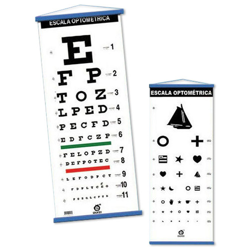 Escala optométrica letras / figuras (con bastón) | Educatodo Colima