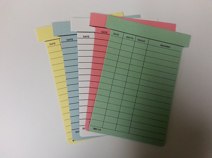 BW-114, #3 SIZE T-CARDS, LINED, 1000 MULTI | t-cardsystems.com