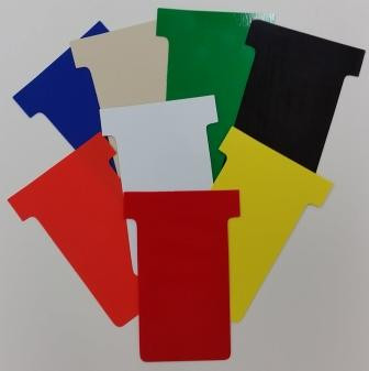 #2 SIZE PLASTIC T-CARDS, 10 PACK (choose color) | T Card Supplies