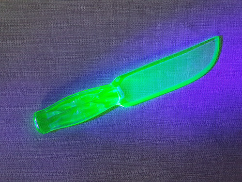 American Uranium Glass Fruit Knife | Anna's Art Deco