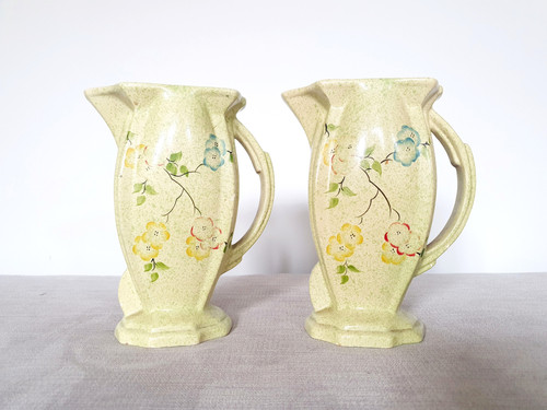 Pair of Delcroft Ware Jugs | Anna's Art Deco