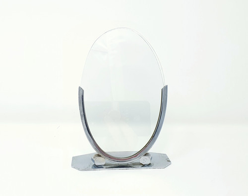 Chrome Oval Photo Frame | Anna's Art Deco