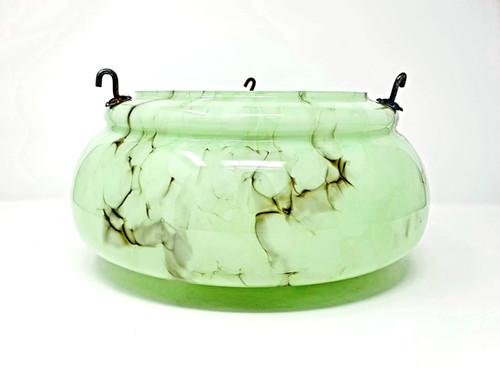 Green Glass Ceiling Light Shade | Anna's Art Deco