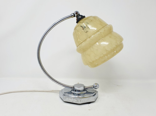 Chrome Crescent Lamp | Anna's Art Deco