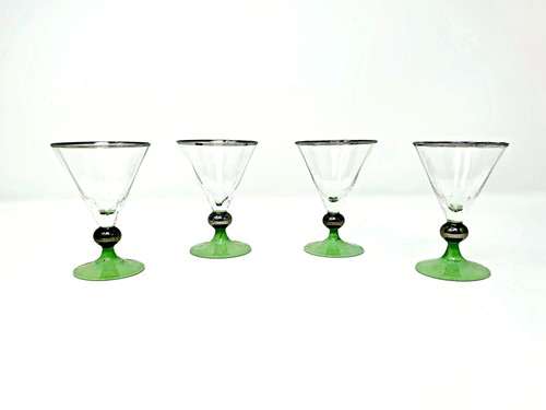 Set of 4 Small Cocktail Glasses | Anna's Art Deco