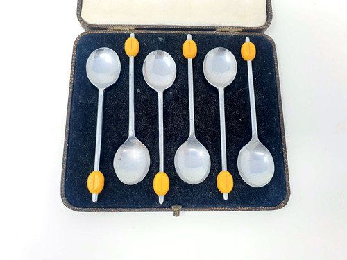 Boxed Set of Coffee Spoons | Anna's Art Deco