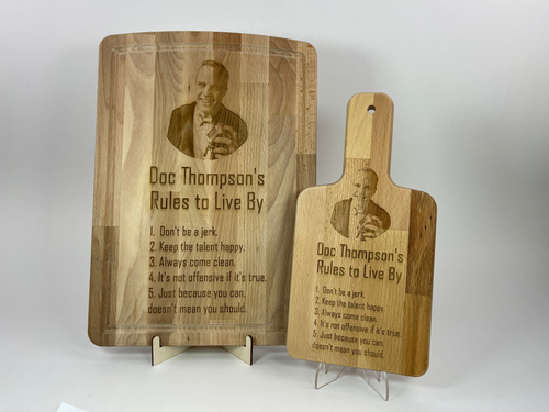 Doc Thompson Rules Cutting Board | Romika Designs