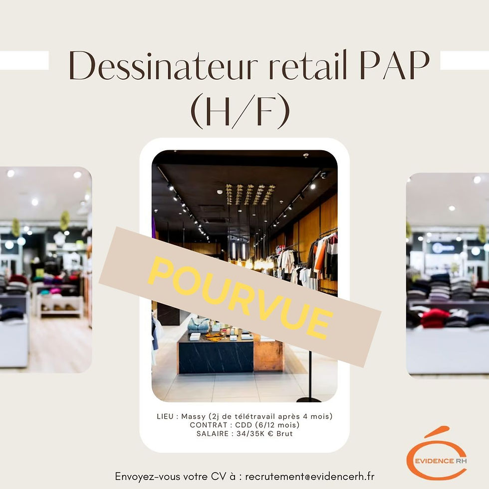 Offre Demploi Dessinateur Retail Pap H F I Evidence Rh Paris
