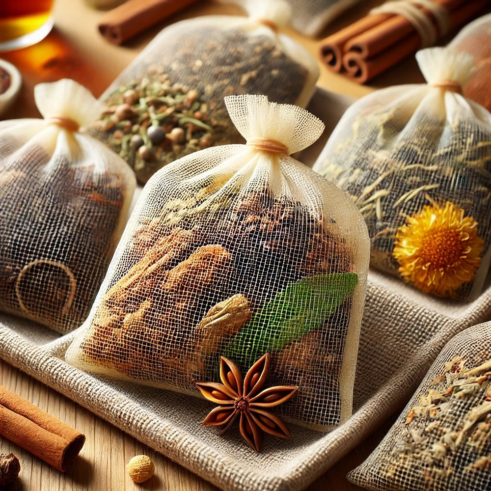 tea bags and medicine