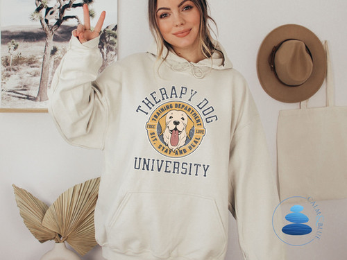 Therapy Dog Hoodie | Therapy Dog University | CalmandBlue