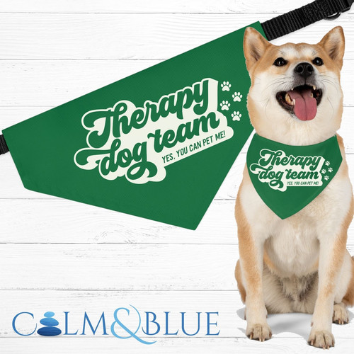 Yes, you can pet me! Dog Bandana | CalmandBlue
