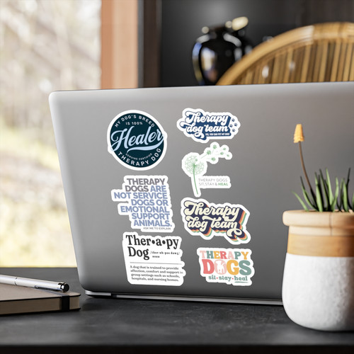 Therapy Dog Stickers | Set of 7 | Kiss-Cut | CalmandBlue