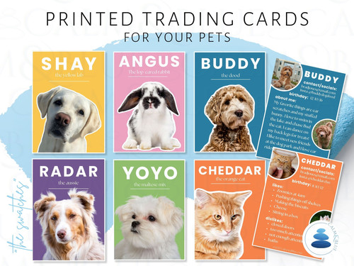 Pet Trading Cards | "The Swatches" | CalmandBlue
