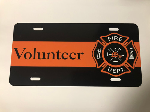 Volunteer Fire Fighter License Plate | battlerattle