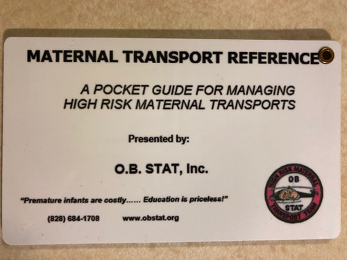 Maternal Transport Reference Guide | O.B. STAT