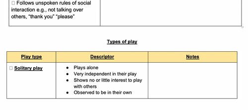 Informal play screening assessment and observation tool | Kindred Compass