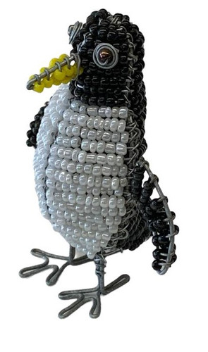 Hand-Beaded Wire Penguin | Tafika Arts
