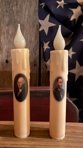 Patriotic President Washington / Grant Timer Taper Candle | N.E ...