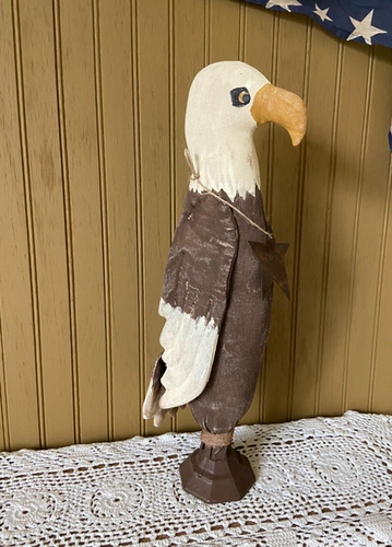 Primitive Colonial Patriotic Eagle On Pedestal | N.E. Country Barn