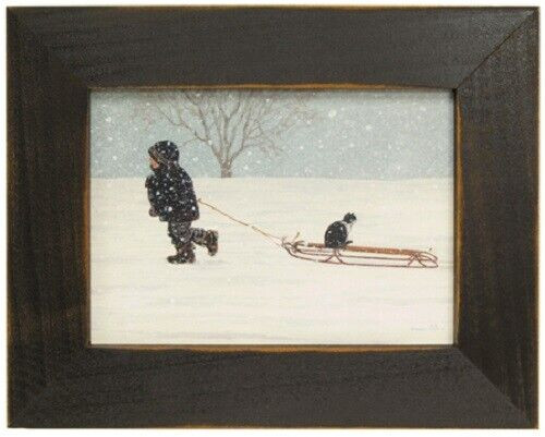 Country Christmas "All Aboard" Framed Art | N.E. Country Barn