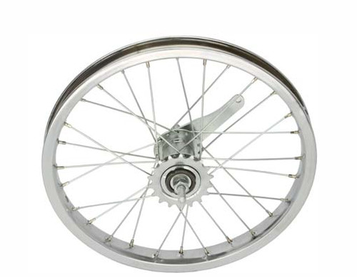 16 STEEL COASTER WHEEL 28 SPOKE 14G UCP 3/8 AXLE SINGLE WALL CHROME ...