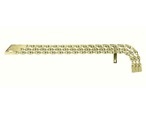 26 LOWRIDER TRIPLE FLAT TWISTED CHAIN GUARD GOLD | LowriderCustomsCycle