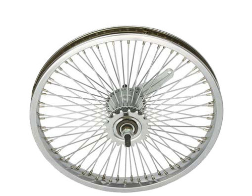 16 STEEL COASTER WHEEL 72 SPOKE 14G UCP 3/8 AXLE SINGLE WALL CHROME ...