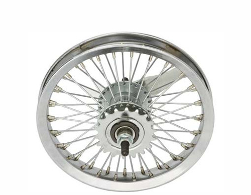 12 STEEL COASTER WHEEL 52 SPOKE 14G UCP 3/8 AXLE SINGLE WALL CHROME ...
